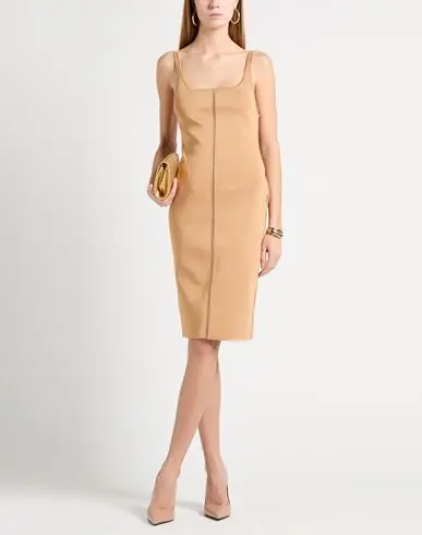 Tom Ford Ladder Stitch Knit Midi Dress, Golden Bei, Women's, S, Casual & Work Dresses Knit Dresses
