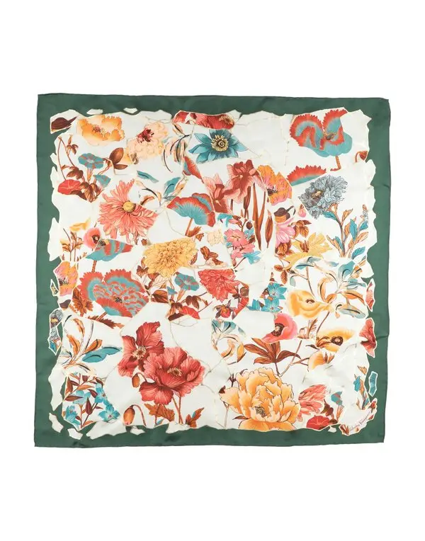 FERRAGAMO Scarf Emerald Silk