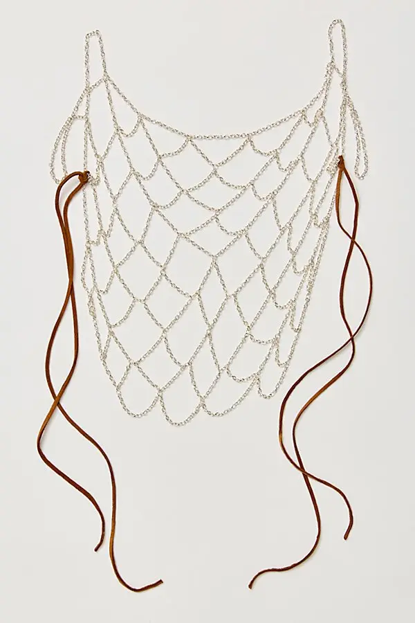 CURRIED MYRRH Serephina Hair Scarf - Silver Chain