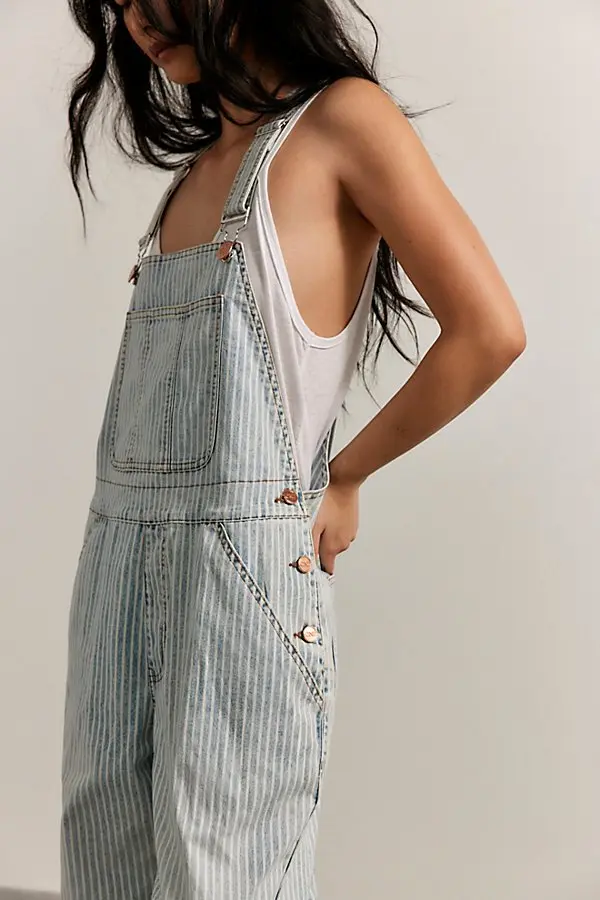 ONETEASPOON Painters Classic Overalls - Summer Stripe