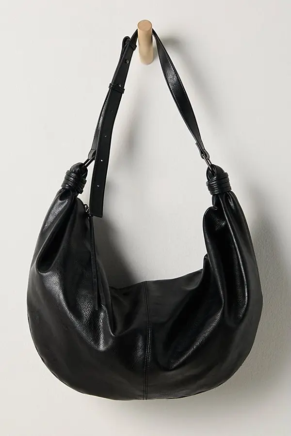 Free People Vegan Slouch Hobo Bag - Black
