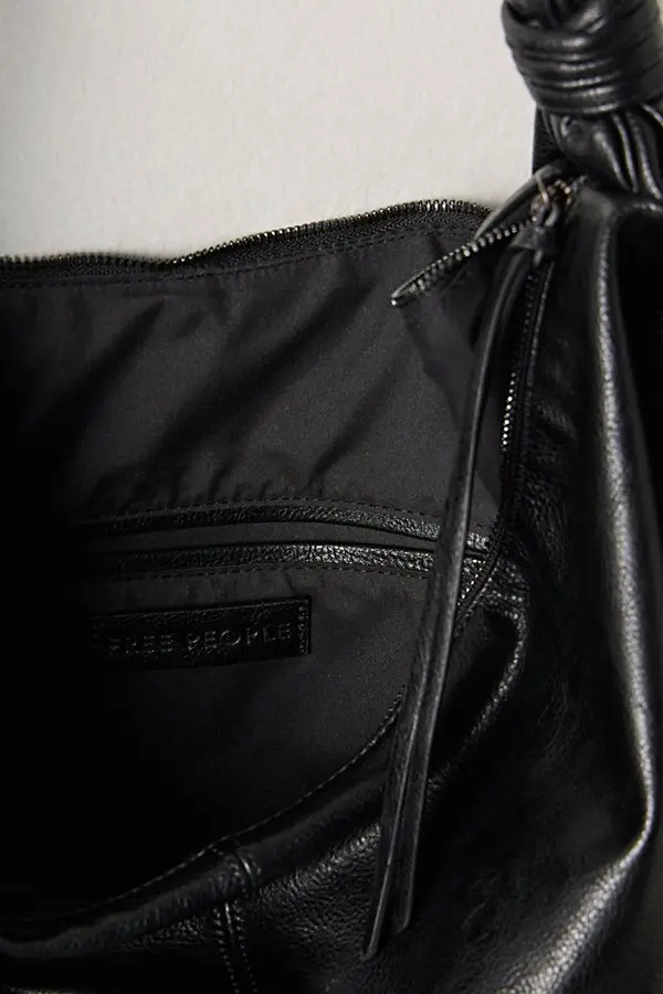 Free People Vegan Slouch Hobo Bag - Black