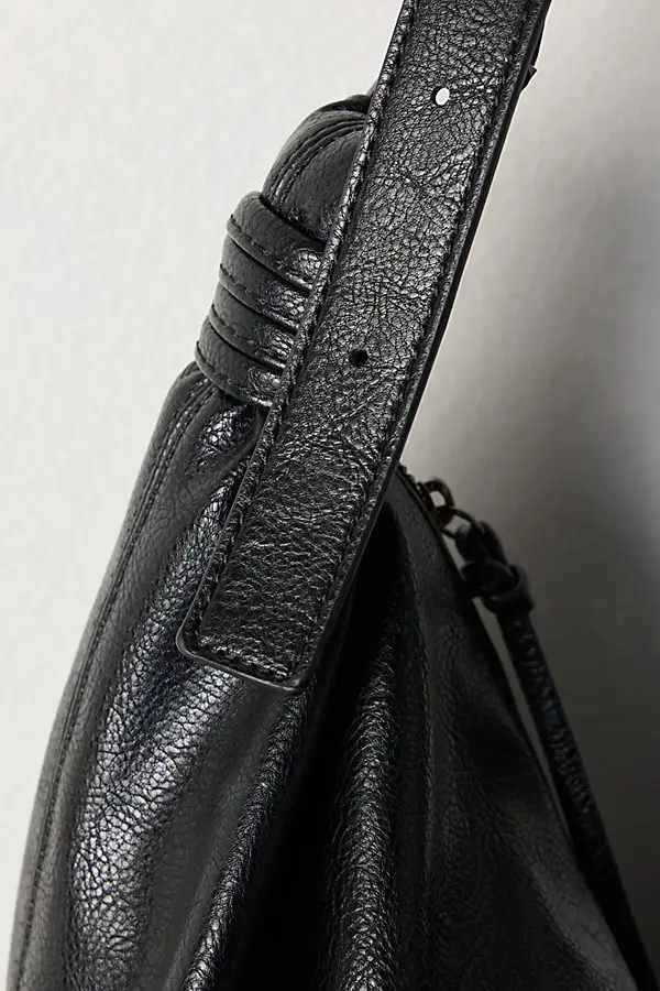 Free People Vegan Slouch Hobo Bag - Black