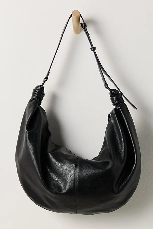 Free People Vegan Slouch Hobo Bag - Black
