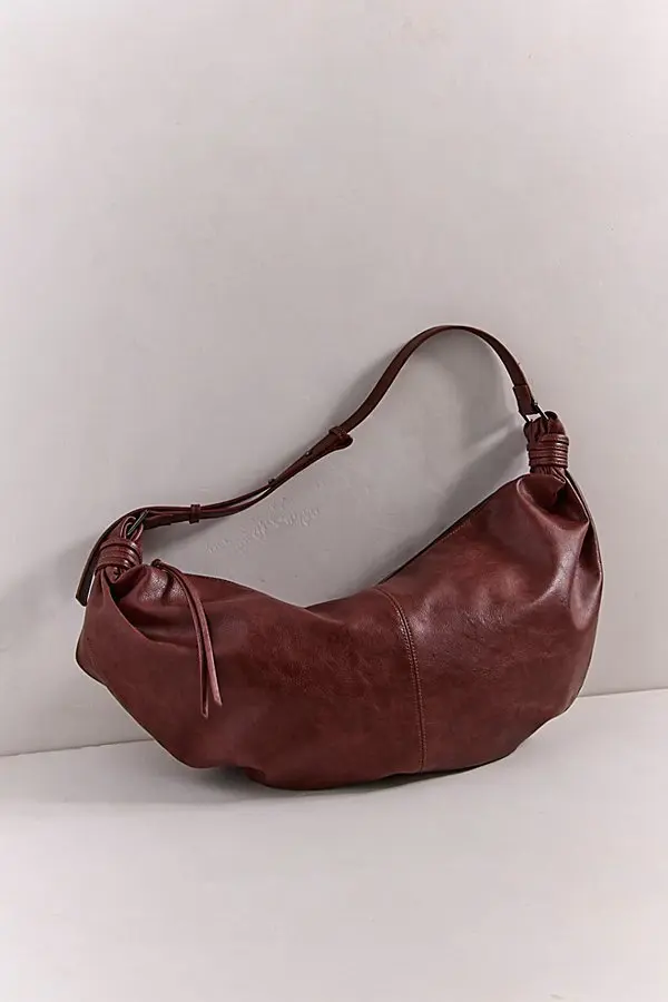 Free People Vegan Slouch Shoulder Bag - Espresso