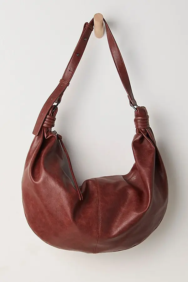 Free People Vegan Slouch Shoulder Bag - Espresso