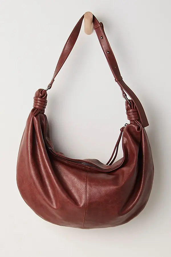 Free People Vegan Slouch Shoulder Bag - Espresso
