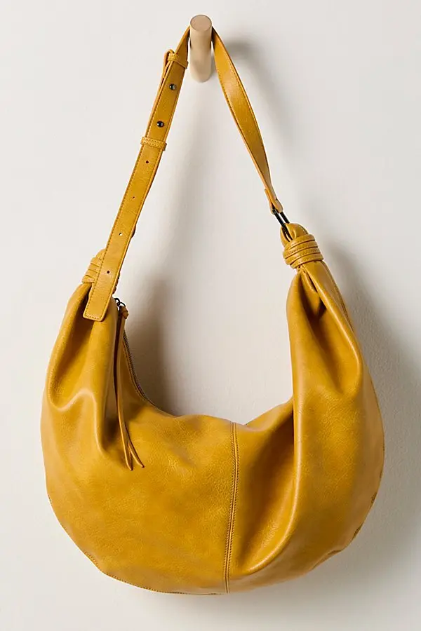 Free People Vegan Slouch Shoulder Bag - Yellow