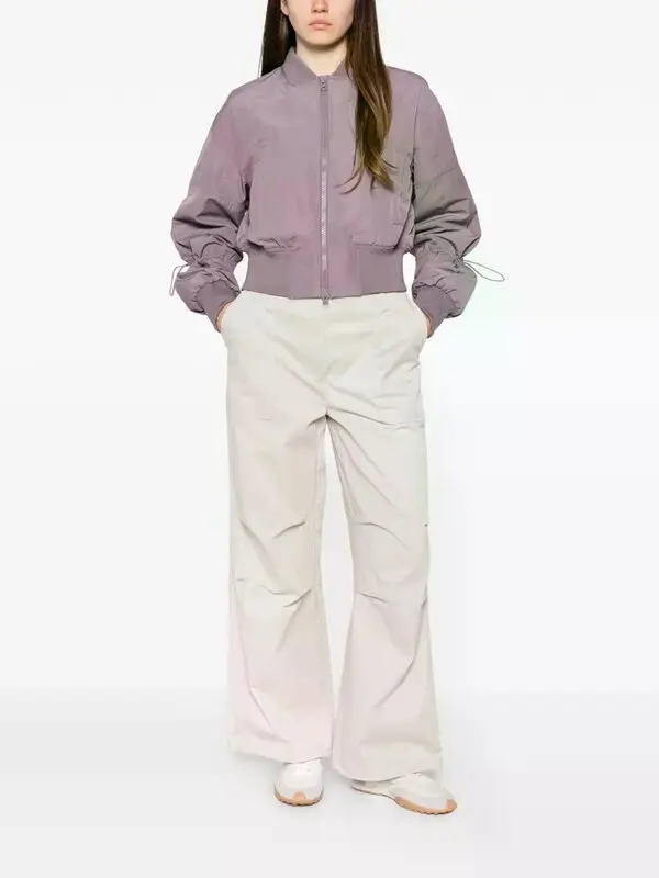 Adidas By Stella McCartney Zip-fastening Ruched-sleeve Jacket