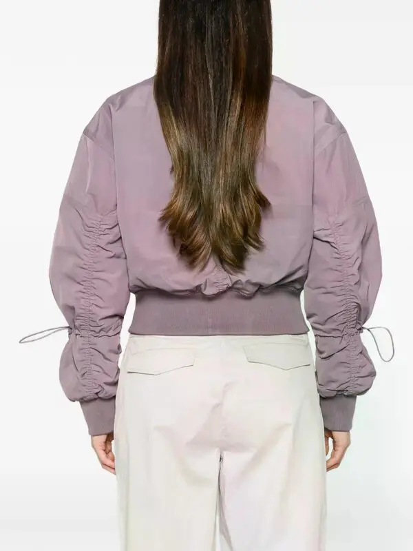 Adidas By Stella McCartney Zip-fastening Ruched-sleeve Jacket