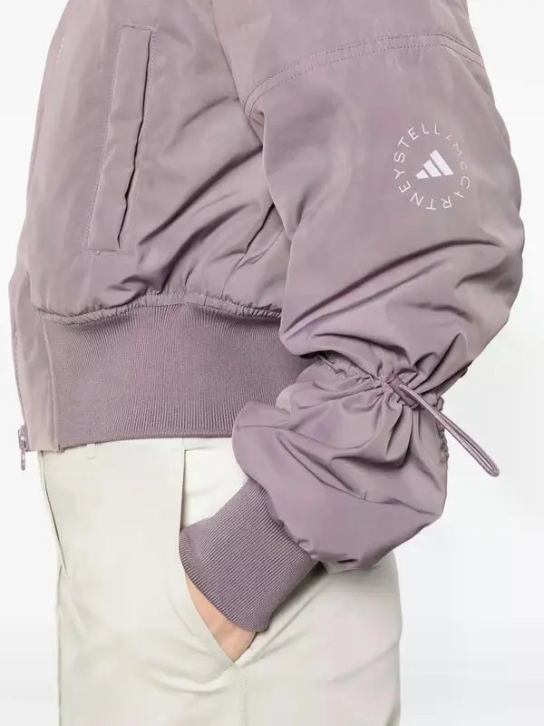 Adidas By Stella McCartney Zip-fastening Ruched-sleeve Jacket