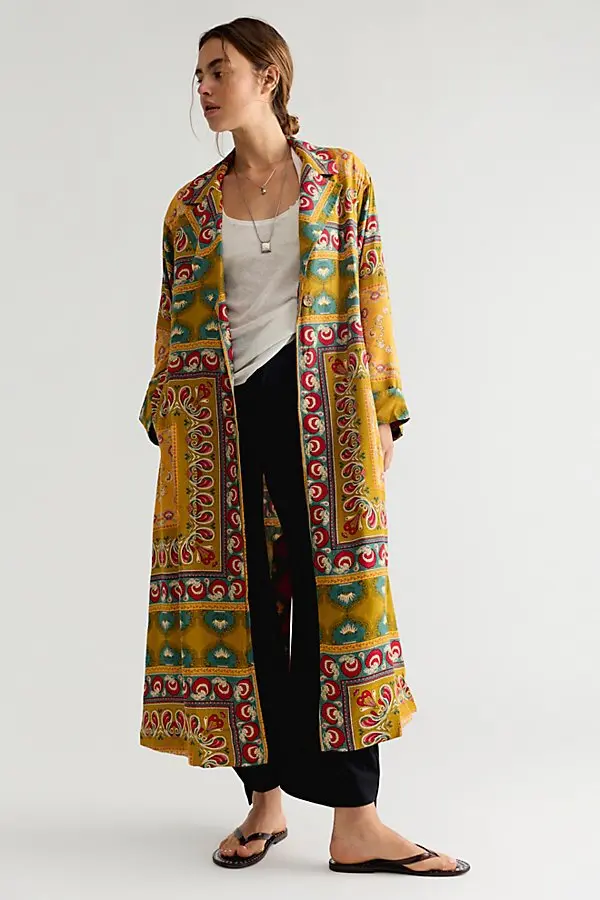 Free People Coco Printed Duster - Vienna Combo