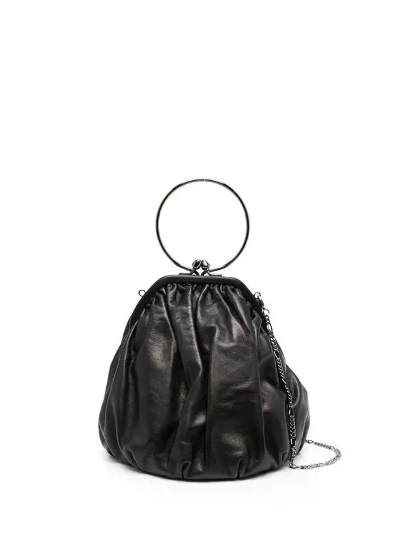 Yohji Yamamoto Clasp Drape Leather Tote Bag