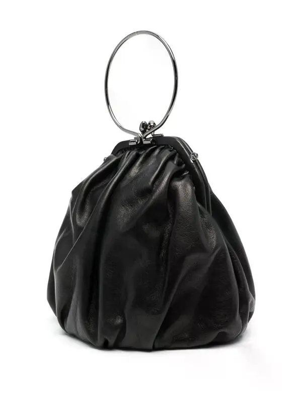 Yohji Yamamoto Clasp Drape Leather Tote Bag