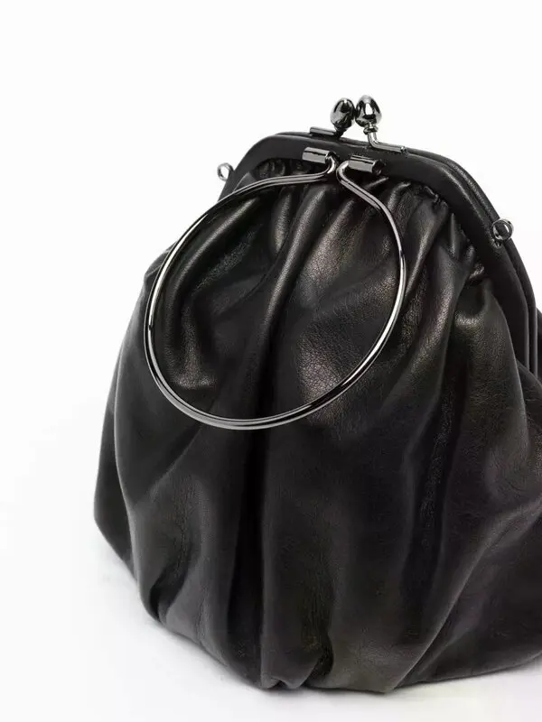 Yohji Yamamoto Clasp Drape Leather Tote Bag