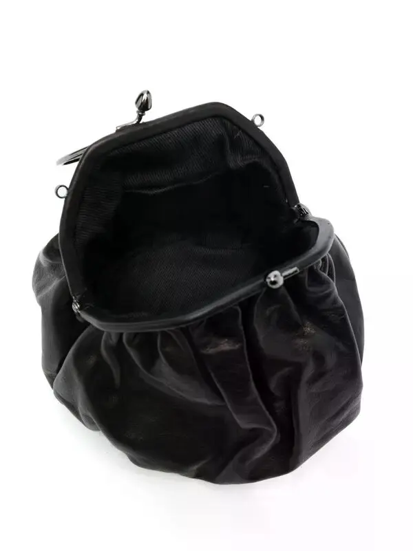 Yohji Yamamoto Clasp Drape Leather Tote Bag
