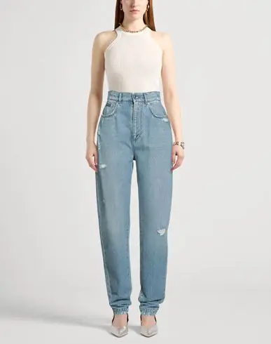Dolce & Gabbana High Waisted Distressed Denim Jeans
