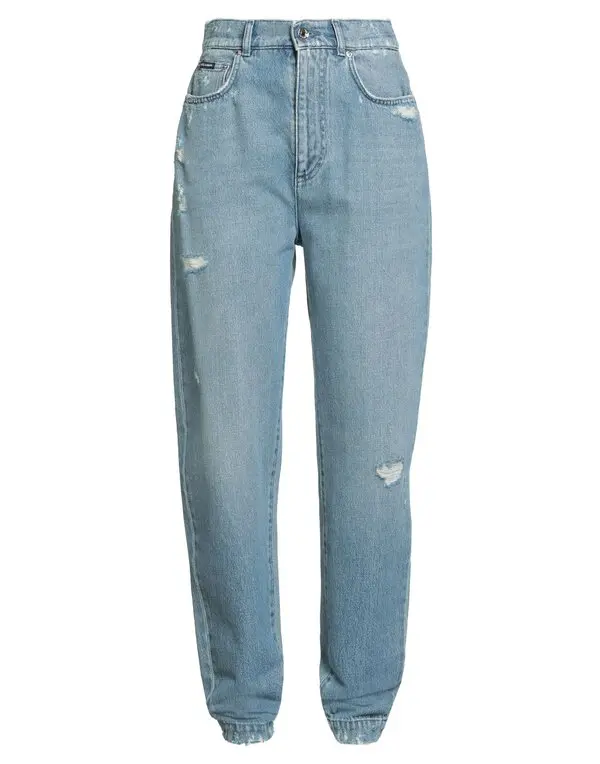 Dolce & Gabbana High Waisted Distressed Denim Jeans