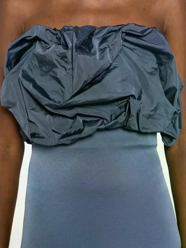 Max Mara Strapless Ruffled-bodice Maxi Dress