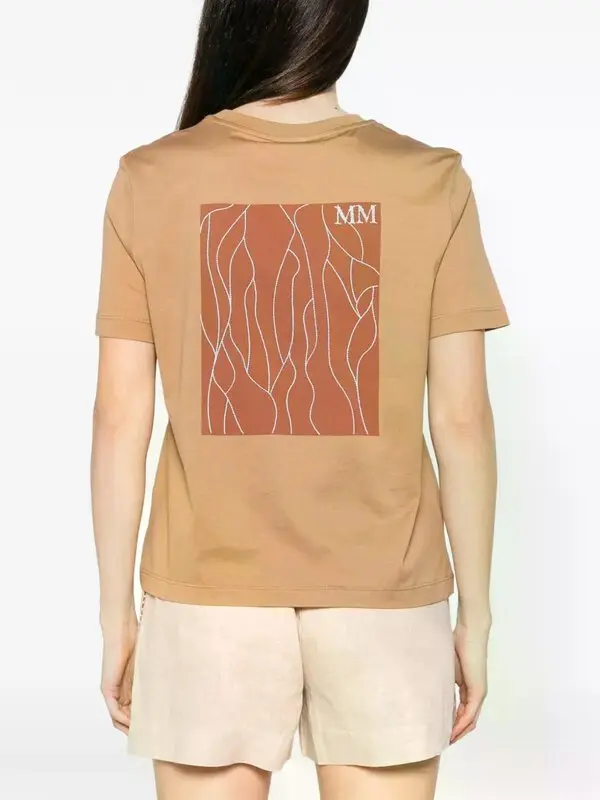 Max Mara Licenza Print-detail T-shirt - Neutrals