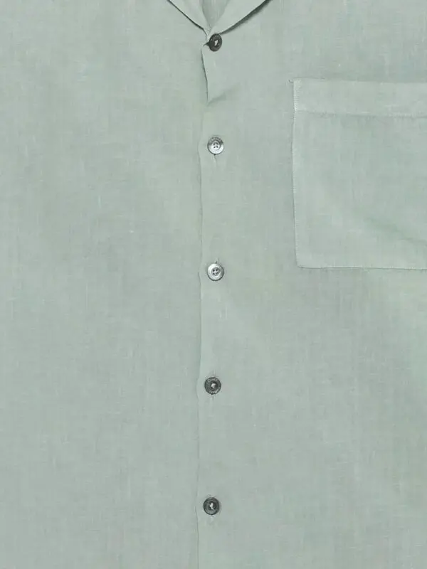 Canali Short-sleeve Chest-pocket Shirt - Green