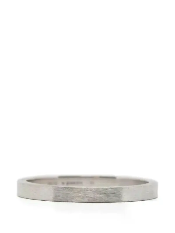 Le Gramme 18k White Gold Flat Band Ring - Silver