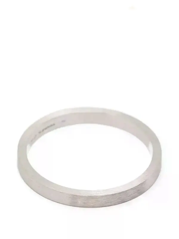 Le Gramme 18k White Gold Flat Band Ring - Silver