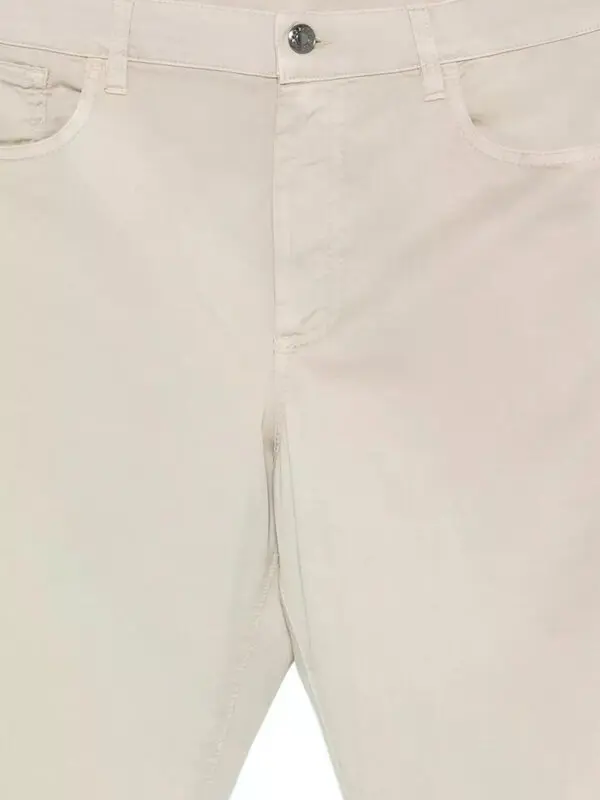 Canali Logo-patch Trousers - Neutrals