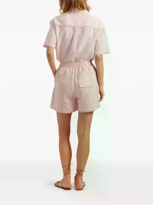 Chinti & Parker Scallop-trim Shorts - Pink