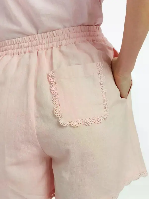 Chinti & Parker Scallop-trim Shorts - Pink