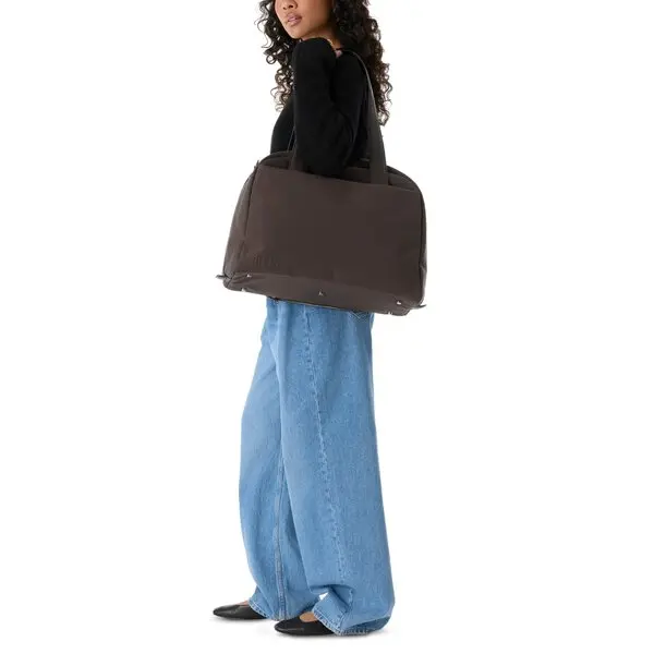 BEIS The Leather Trim Duffle - Espresso