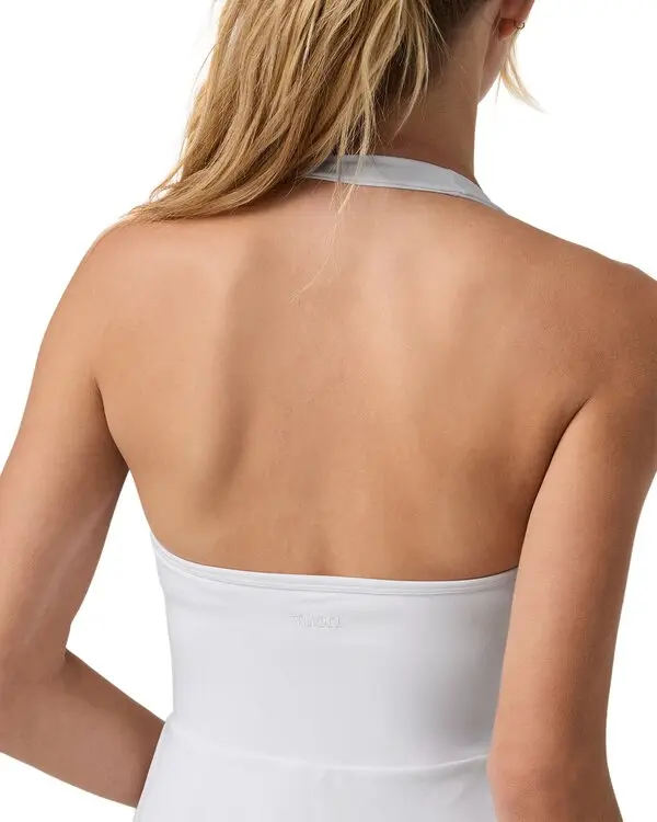Vuori Tiebreak Halter Dress - White