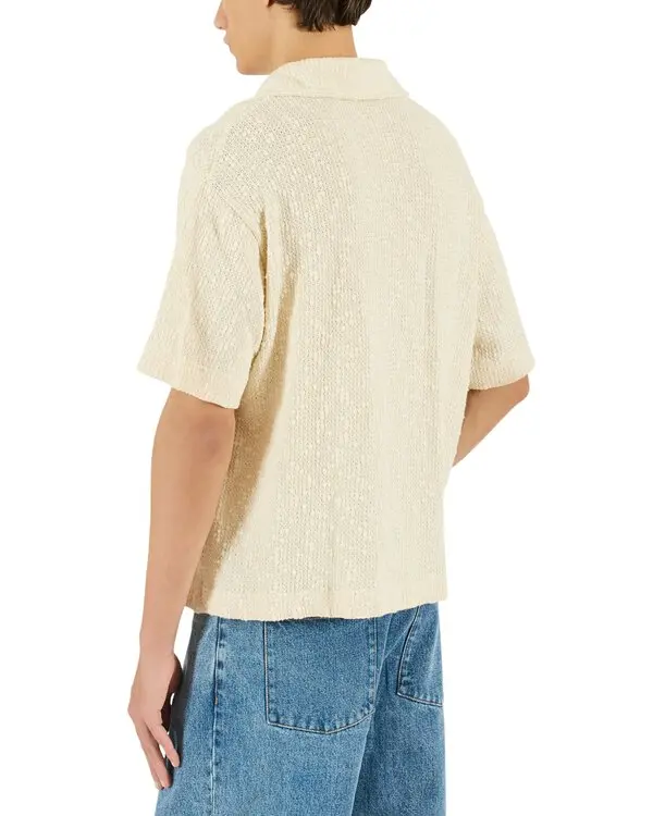 KROST Textured Cotton Knit Polo Shirt