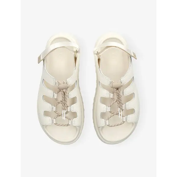 UGG Goldenglow Toggle Coated-leather Sandals - Bone