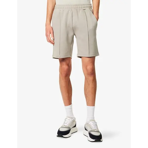 ARNE Essential Luxe Drawstring Stretch-cotton Blend Shorts - Stone