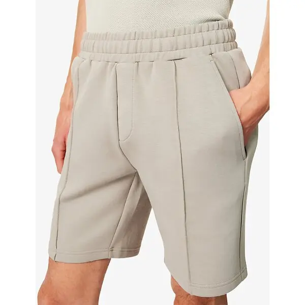 ARNE Essential Luxe Drawstring Stretch-cotton Blend Shorts - Stone