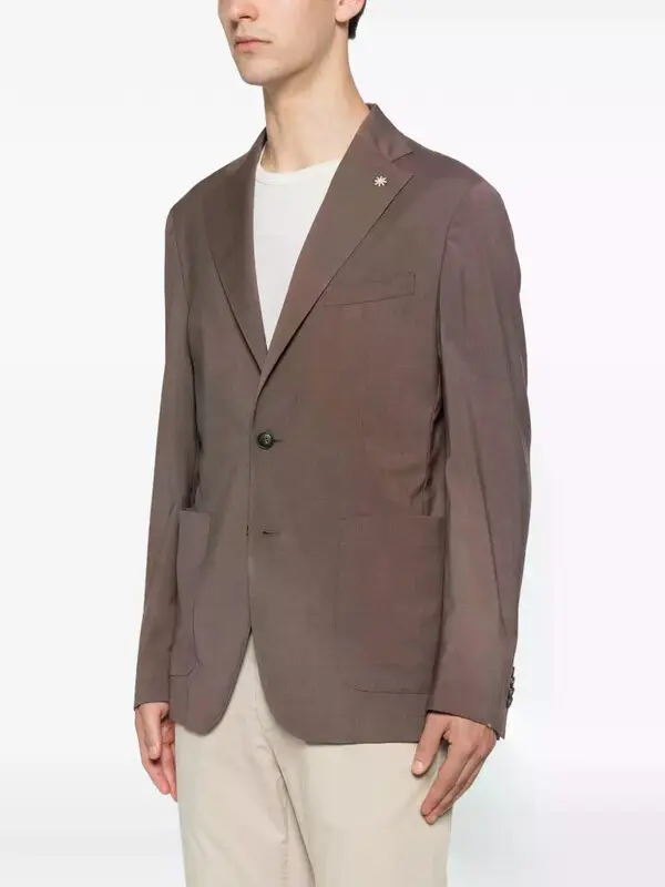MANUEL RITZ Nuvola Notch-lapel Jacket - Neutrals