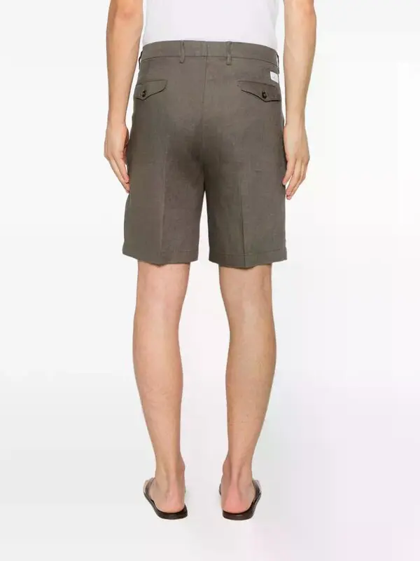 MANUEL RITZ Pleated Linen Shorts