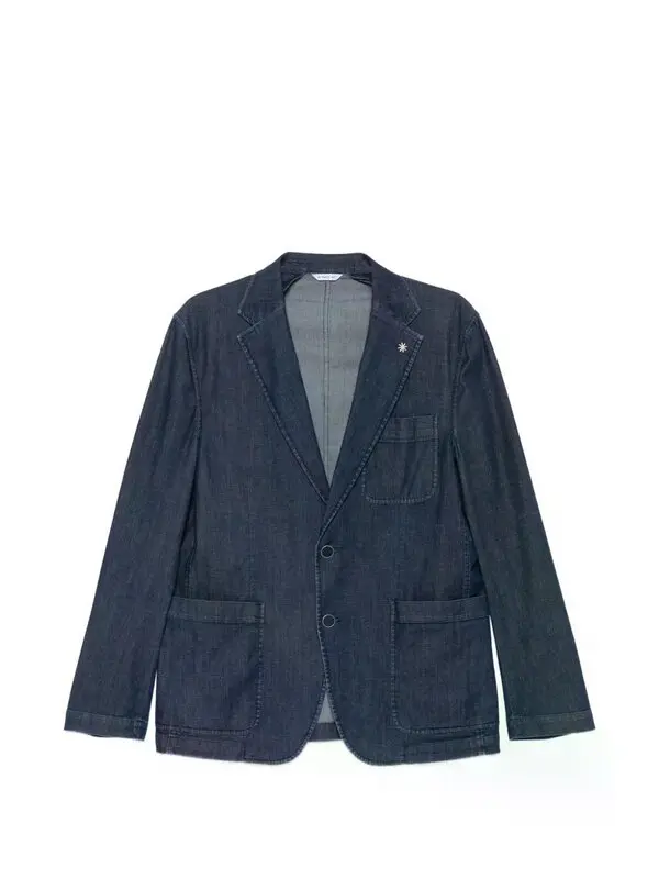 MANUEL RITZ Notched-lapels Denim Jacket