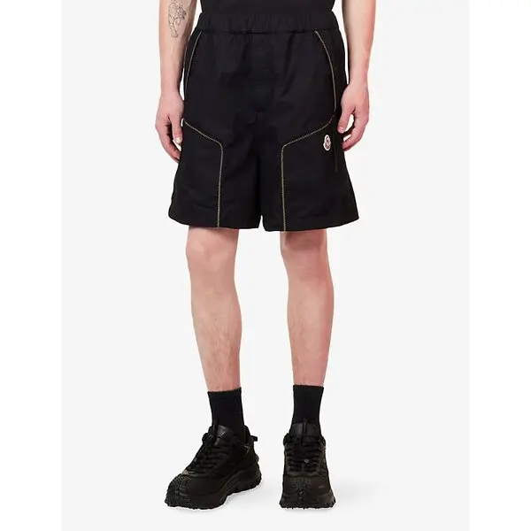 Moncler Contrast-stitch Cotton Shorts