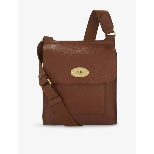 Mulberry Antony Grained-leather Cross-body Bag - Oak