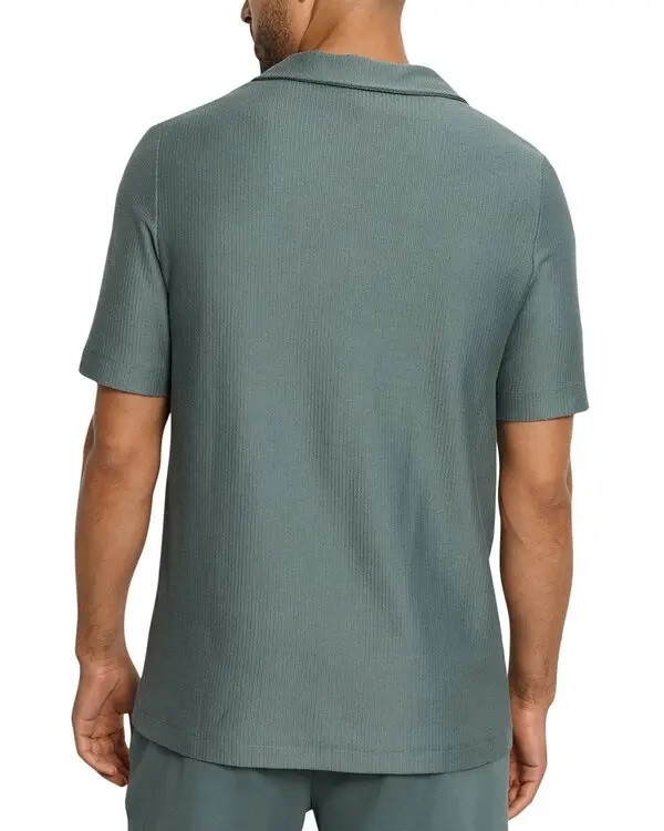 Hanro Travelwear Cotton Short Sleeve Collared Shirt - Studio Grey