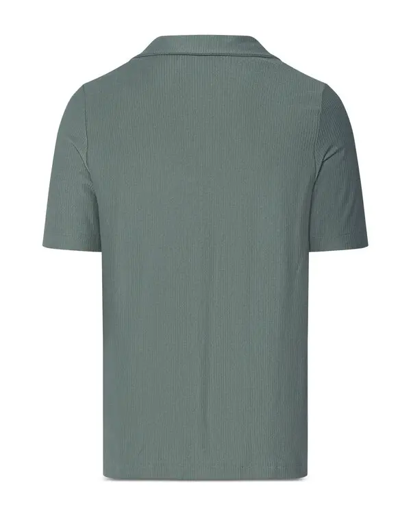 Hanro Travelwear Cotton Short Sleeve Collared Shirt - Studio Grey