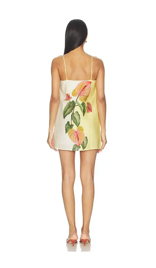 Farm Rio Floral Linen Mini Dress