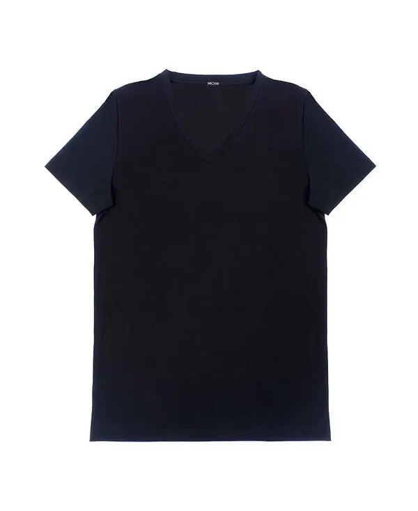 HOM Supreme Cotton V-neck T-shirt - Black