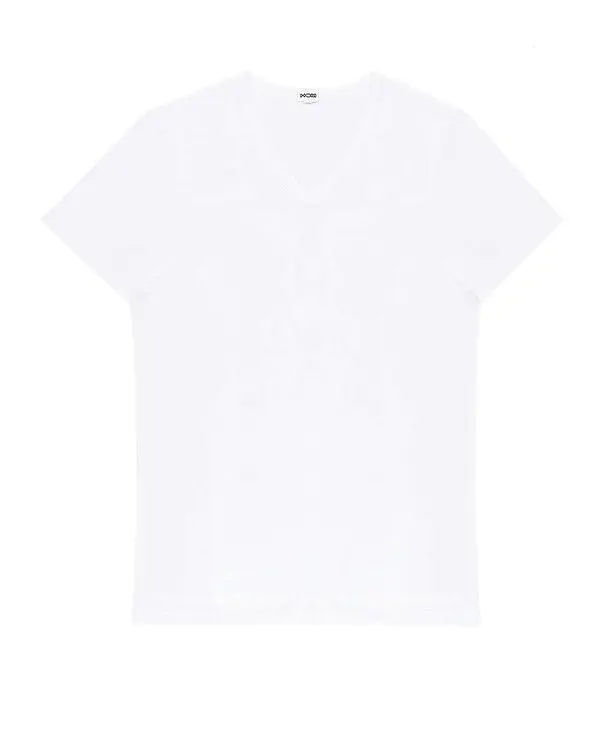 HOM Supreme Cotton V-neck T-shirt - White