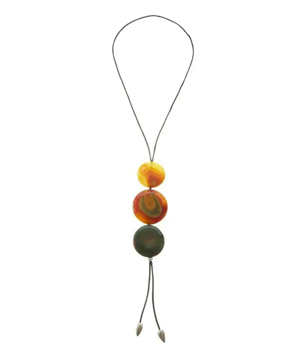 Vertigo La Isla Bolo Tie Leather Cord Necklace - Multi