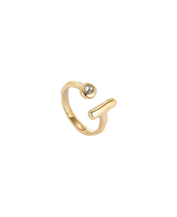 UNODE50 Open Ring With Topaz - Gold