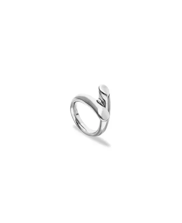 UNODE50 Sterling Plated Tubes Ring - Silver