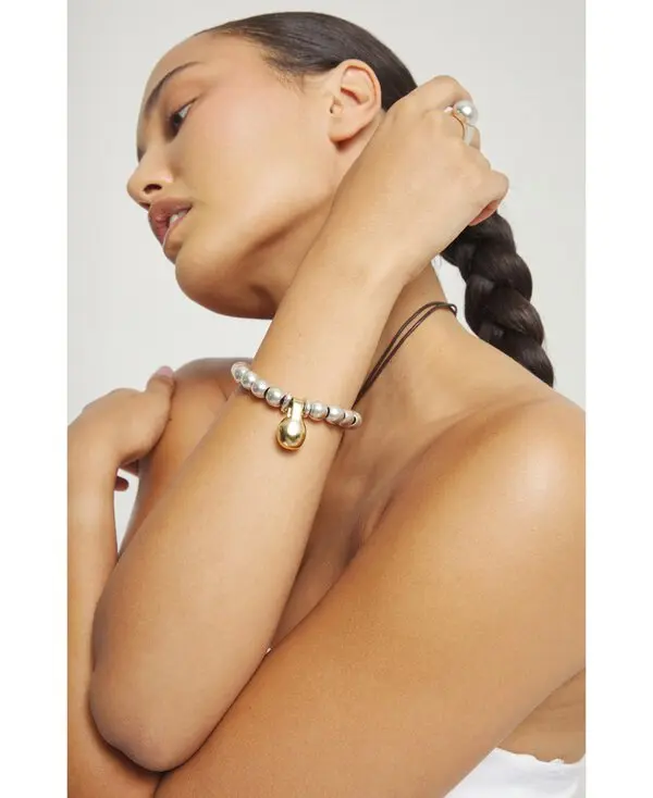 UNODE50 Sterling Silver Plated And 18k Gold Plated Bracelet - Silver/gold